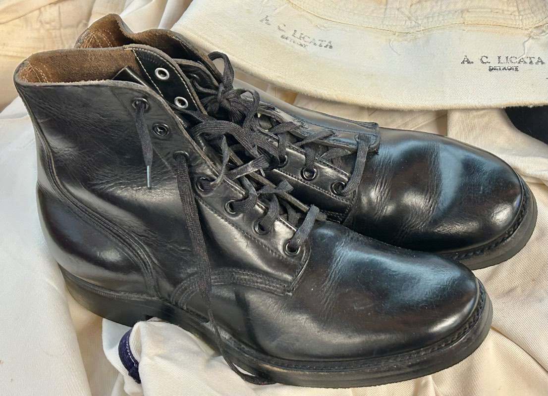 WWII US Navy ankle boots - Boondockers - NAVAL & SEA SERVICE UNIFORMS ...