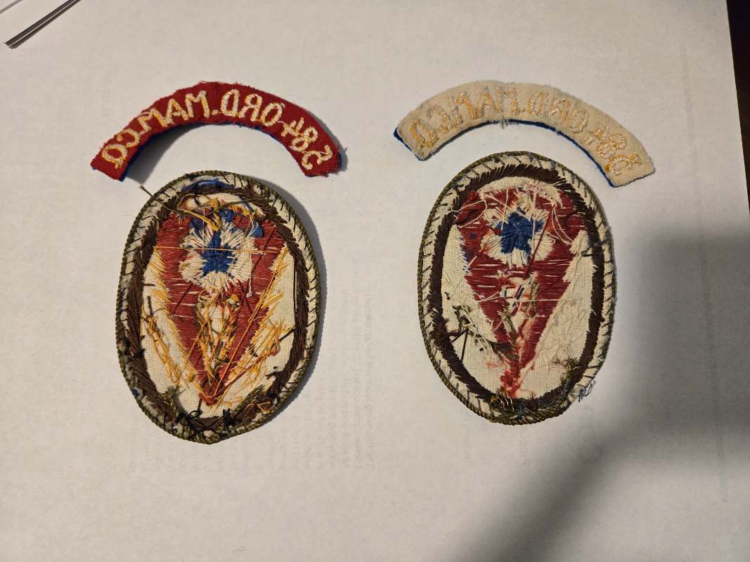 584th Ord MAM Co Patch Tab. What Division are these associated with ...