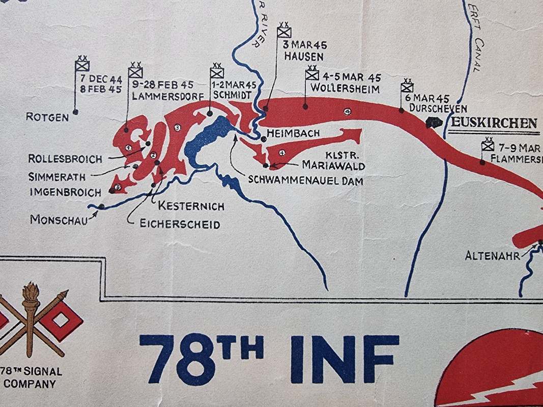 78th Infantry Division February - March 1945 maps - EPHEMERA ...