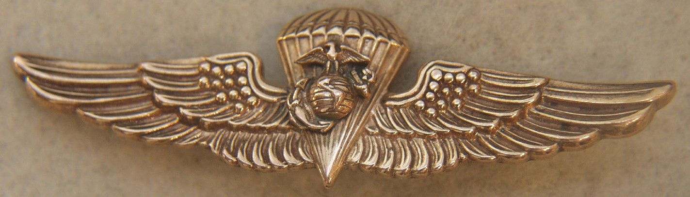 USMC/USN Parachutist Badge with Skull - AIRBORNE, GLIDER TROOPS ...