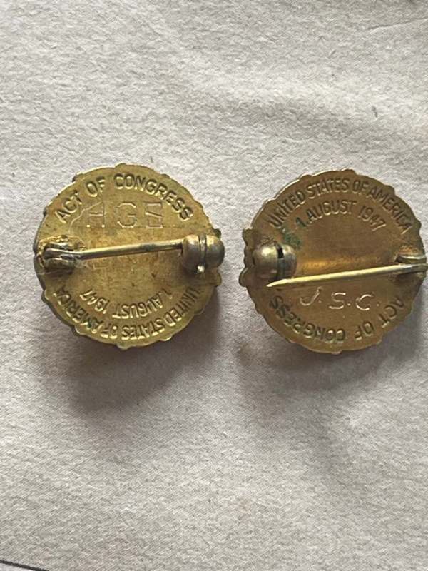 Engraved Gold Star Mother & Father Pins - LAPEL BUTTONS (DISCHARGE ...