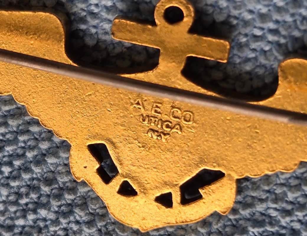 A.E. Co. Naval Aviator Wings - WING BADGES - U.S. Militaria Forum