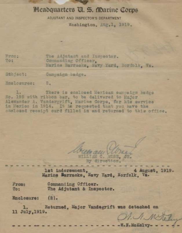 USMC General Vandegrift's CMH and other medals at auction - MEDALS ...