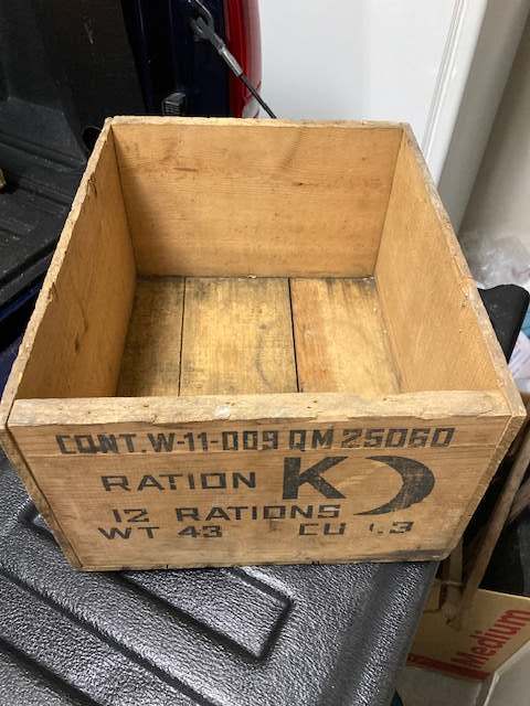 Wooden K Ration Crate - Patten Food Products - April 1945 - FIELD ...