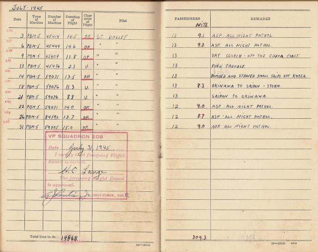 WWII NAVAL AVIATOR FLIGHT LOGBOOKS - EPHEMERA, PHOTOGRAPHS & MILITARY ...