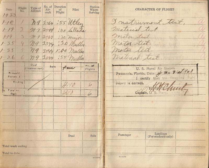 WWII NAVAL AVIATOR FLIGHT LOGBOOKS - EPHEMERA, PHOTOGRAPHS & MILITARY ...