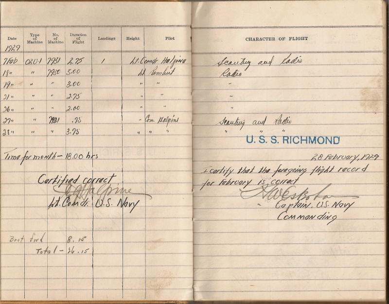 WWII NAVAL AVIATOR FLIGHT LOGBOOKS - EPHEMERA, PHOTOGRAPHS & MILITARY ...