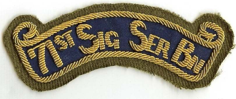 71st Signal Service Battalion Scroll - ARMY AND USAAF - U.S. Militaria ...