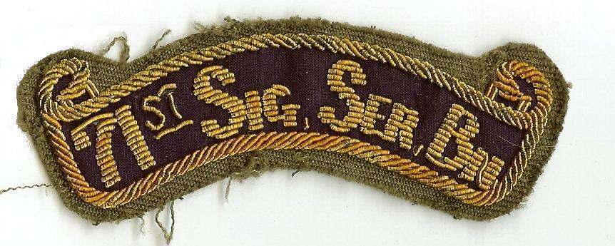71st Signal Service Battalion Scroll - ARMY AND USAAF - U.S. Militaria ...