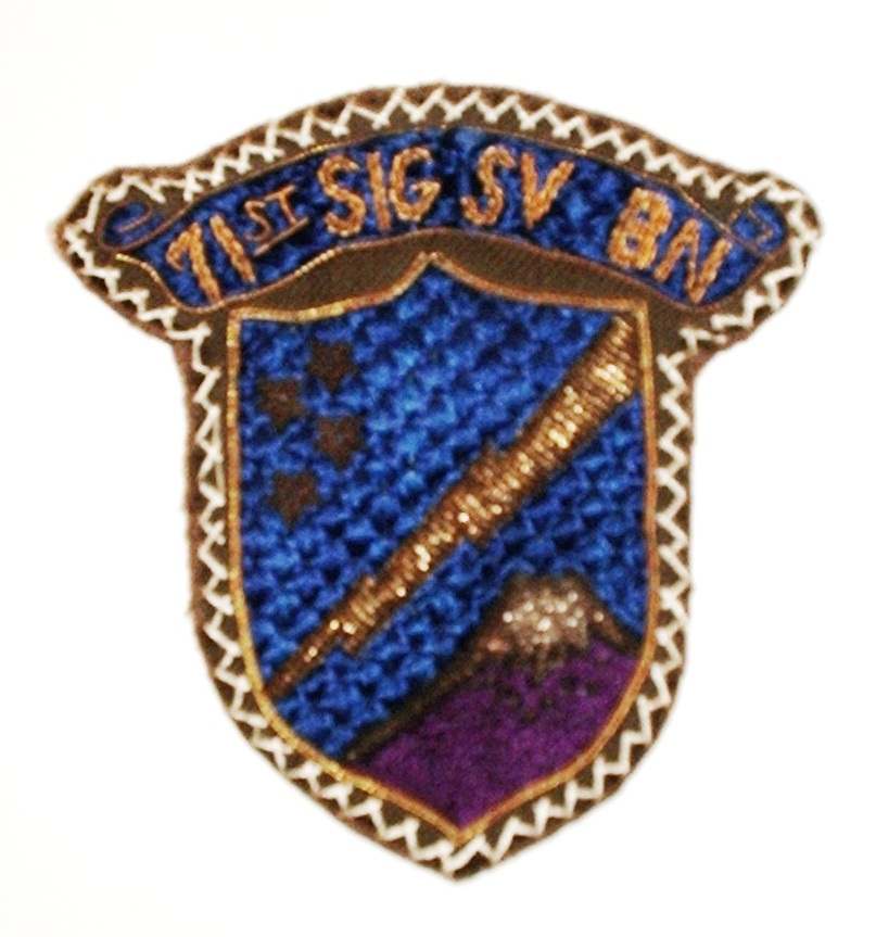 71st Signal Service Battalion Scroll - ARMY AND USAAF - U.S. Militaria ...