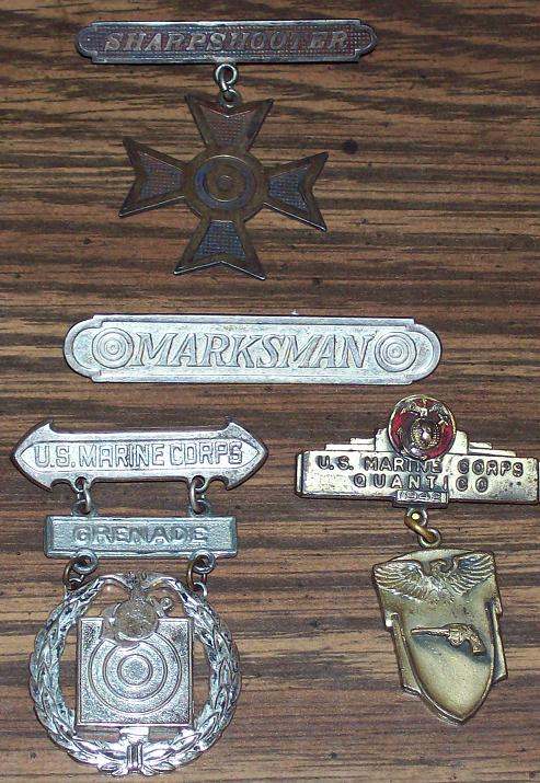 USMC Marksmanship Badges - NAVY, MARINE CORPS, COAST GUARD - U.S ...