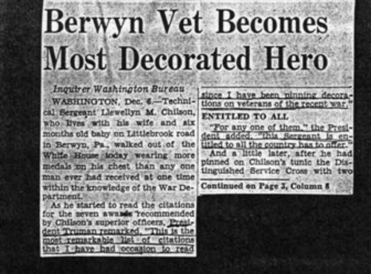 MSG LLEWELLYN CHILSON - MEDALS & DECORATIONS - U.S. Militaria Forum