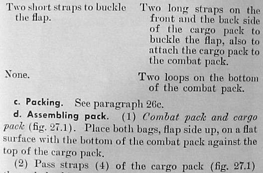M1944 & M1945 Pack System - PINNED THREADS - FIELD & PERSONAL GEAR - U ...