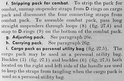 M1944 & M1945 Pack System - PINNED THREADS - FIELD & PERSONAL GEAR - U ...
