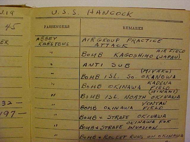 WWII NAVAL AVIATOR FLIGHT LOGBOOKS - EPHEMERA, PHOTOGRAPHS & MILITARY ...