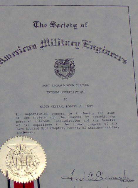 Major General Robert J. Dacey Uniform and Paperwork - GROUPINGS PAGE ...