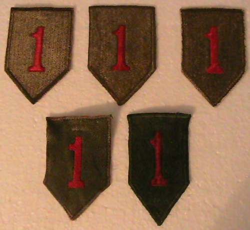 1st division patches - ARMY AND USAAF - U.S. Militaria Forum